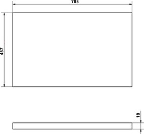 Aqualine Altair deska 78,1 x 45 cm dub emporio hnědá AI880