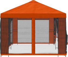 Zahradní altán se stěnami 6 x 3 m Oranžová Polyester a ocel 3376027
