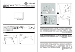 Starlight senzor ambiente zrcadlo na chodbu, do předsíně, nástěnné do koupelny 412-108