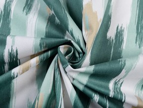 Biante Sametový povlak na polštář Tamara TMR-025 Zeleno-béžovo-bílé žíhané pruhy 50 x 70 cm