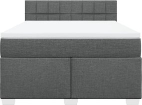 Box spring postel s matrací tmavě šedý 140 x 190 cm textil 3288184