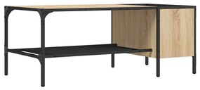 Konferenční stolek s regálem dub sonoma 100x51x40 cm kompozit - Default Title