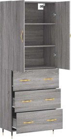 Skříň highboard šedá sonoma 69,5 x 34 x 180 cm kompozitní dřevo 3195833