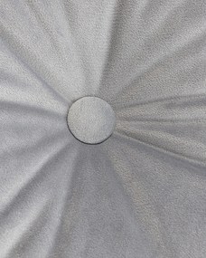 Sametový polštář Velvet s knoflíkem barva šedá látka lesklé, sametová