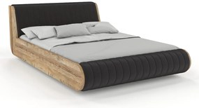 Dubová levitující postel Harald  cm - masiv 4 cm   Moření Visby - dub: Bělený olej Dub přírodní 200x200