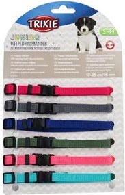 Trixie GmbH a Co.KG Obojek nylon štěně rozez.S-M 17-25cm/10mm Mix2 6ks TR