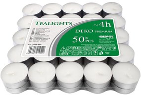 Sada čajových svíček Deko premium, 50 ks