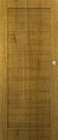 posuvné interiérové dveře do pouzdra EVORA plné, model 1 Průchozí rozměr: 70 x 197 cm, Orientace dveří: Levé dveře, Dekor: Dub riviera
