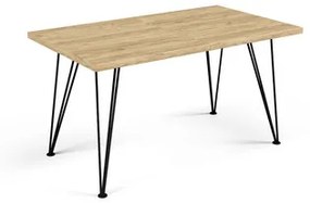 Jídelní stůl SONIA 140 cm - dub artisan/černá