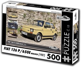 Puzzle retro-auta puzzle č. 15 fiat 126 p/650e maluch (1987) 500 dílků
