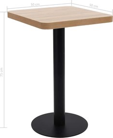 Bistro stolek světle hnědý 50 x 50 cm MDF 286427
