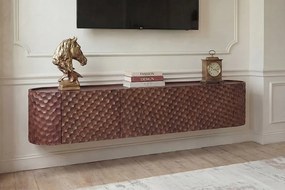 Designový závěsný TV stolek Zaxson 160 cm hnědé mango
