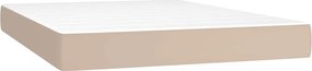 Box spring postel s matrací cappuccino 140x190 cm umělá kůže 3144607