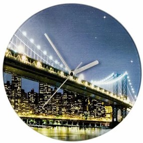 WENKO Brooklyn Bridge Nástěnné hodiny  27cm