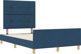 Rám postele s čelo Modrá 120 x 190 cm textil 3344717