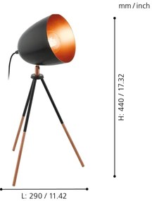 Eglo 49385 - Stolní lampa CHESTER 1xE27/60W/230V