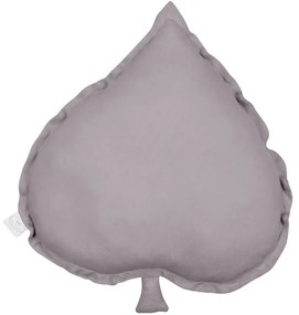 Cotton &amp; Sweets Lněný polštář lipový list tmavě šedá 38×43 cm