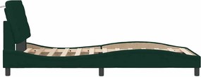 Rám postele bez matrace tmavě zelená 100 x 200 cm samet 3207908