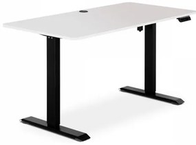 Kancelářský stůl s elektricky nastavitelnou pracovní deskou bílý, kov černý LT-W140 WT