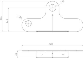 Sapho TETRIS držák umývátka stojánková baterie levý černá mat TZ424