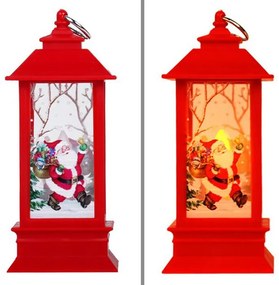 Tutumi, LED vánoční lucerna 20x8 cm XB-001, červená, CHR-06605