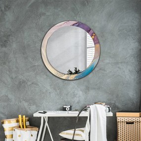 Kulaté dekorativní zrcadlo na zeď Mramorový kámen fi 80 cm