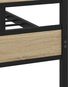 Kovový rám postele bez matrace dub sonoma 193 x 203 cm 3308474
