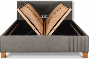 Postel čalouněná RONIA + lamelový rošt + matrace EMI