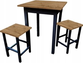 Dede Kuchyňský stůl MINI 90 x 60 cm - dub přírodní / černá