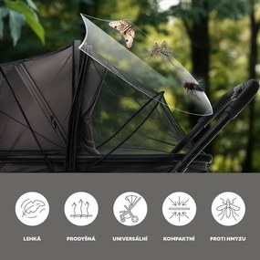 Zopa Moskytiéra na kočárek univerzální exclusive Black