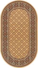 Kusový koberec Apium béžový ovál Ovál 100 x 180 cm