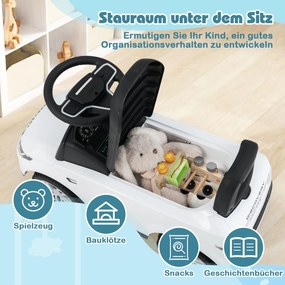 Costway Pojízdné auto s úložným prostorem, pojízdné auto, dětské auto, tlačné