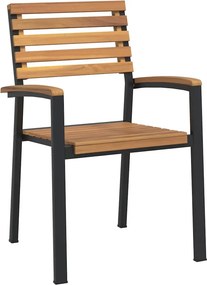 9dílný zahradní jídelní set masivní akáciové dřevo a kov 3155405
