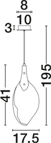 Ocelové LED stmívatelné závěsné svítidlo ve zlaté barvě se skleněným stínidlem ø 17,5 cm Bellina – Nova Luce