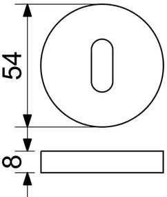 Richter Czech Nerezová rozeta RK.RO.BB.MD/pokojový klíč