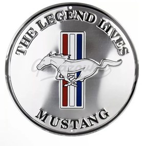 Plechová cedule The Legend Lives Mustang