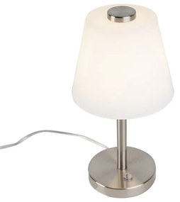 Designová stolní lampa ocelová stmívatelná včetně LED - Regno