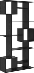 Knihovna 9 úrovní 92 x 29 x 188 cm Kompozitní dřevo Černý dub 3388359