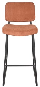 Barová židle Noah -  hnědý mikro semiš