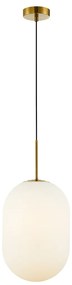 Závěsné svítidlo Alias, 1x bílé skleněné stínítko, (fi 24cm), g