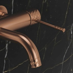 Rea Lungo Diamond, vanová baterie s ruční sprchovou soupravou, měděná matná, REA-B2245