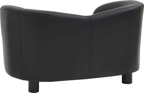Pohovka pro psy černá 67 x 41 x 39 cm umělá kůže 170946