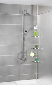 WENKO Teleskopická rohová polička PREMIUM matná 70-260 cm