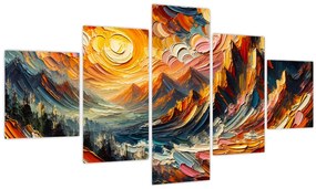 Obraz - Hory zalité sluncem (125x70 cm)