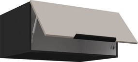 ARIA cb | horní skříňka 80 NAGU-36 1F výklopná | 80 cm | HLUBOKÁ | ANTI FINGERPRINT povrch | černá/béžová