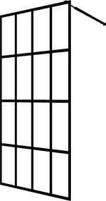 Zástěna do průchozí sprchy mléčné tvrzené sklo 90 x 195 cm 145685