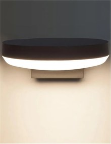 NV 9936101 Venkovní nástěnné svítidlo ENZI tmavě šedý hliník akrylový difuzor LED 15W 3000K 100-240V 180st. IP54 - NOVA LUCE
