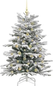 Umělý Skládací Vánoční Strom Bílá 150 cm PE a PVC 3395635