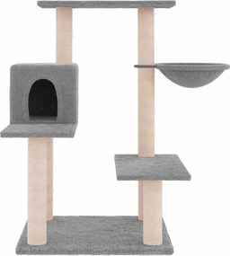 Škrabadlo pro kočky se sisalovými sloupky světle šedé 82,5 cm 172386