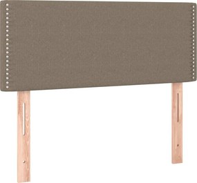 vidaXL Box spring postel s matrací a LED 90x200 cm textil [3133049] Barva: krémová